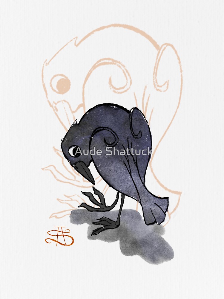 "dancing watercolor crow" Sticker for Sale by AudeDraws | Redbubble