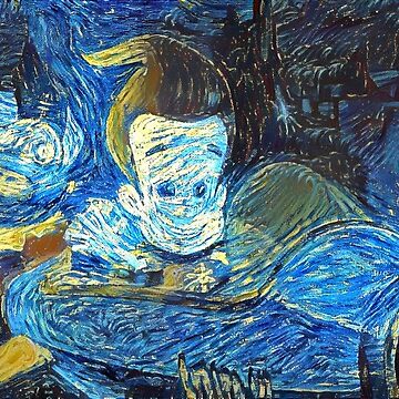 "Jimmy Neutron and Goddard Starry Night" Sticker by weirdo97 | Redbubble