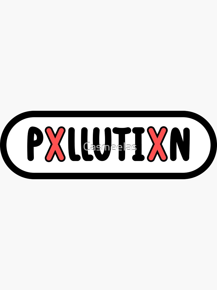 "'POLLUTION' bumper sticker" Sticker for Sale by Casmeelas | Redbubble