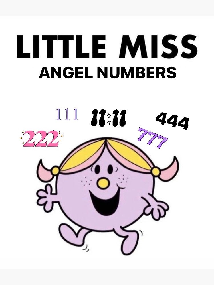 "Little Miss Angel Numbers" Sticker for Sale by Kaylaskie | Redbubble