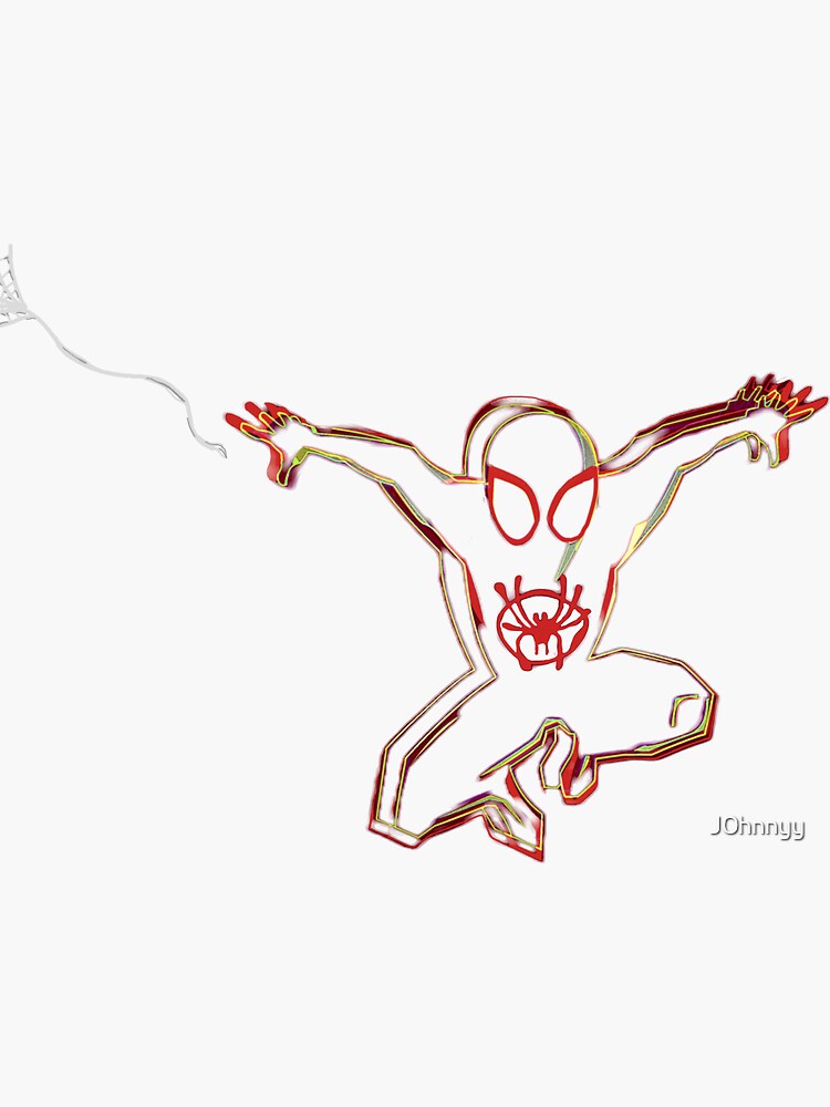 "Spiderverse color shifted" Sticker for Sale by J0hnnyy | Redbubble
