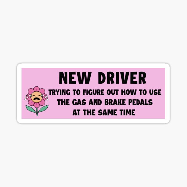 "Funny car warning stickers - Funny student driver sticker - Anxious ...