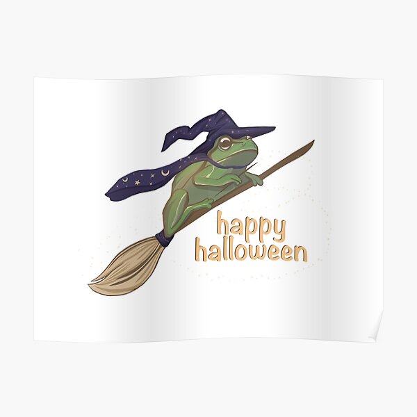 "Toad on a broom" Poster for Sale by RNIArt | Redbubble
