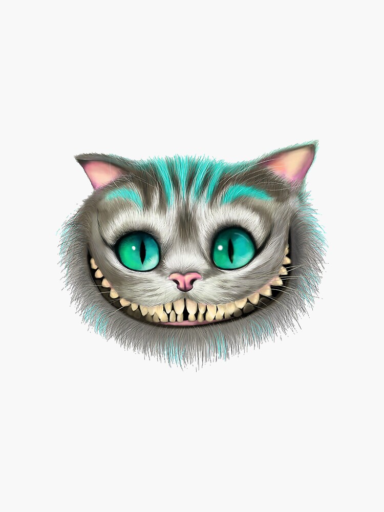 "Cheshire cat" Sticker for Sale by -michaelah- | Redbubble