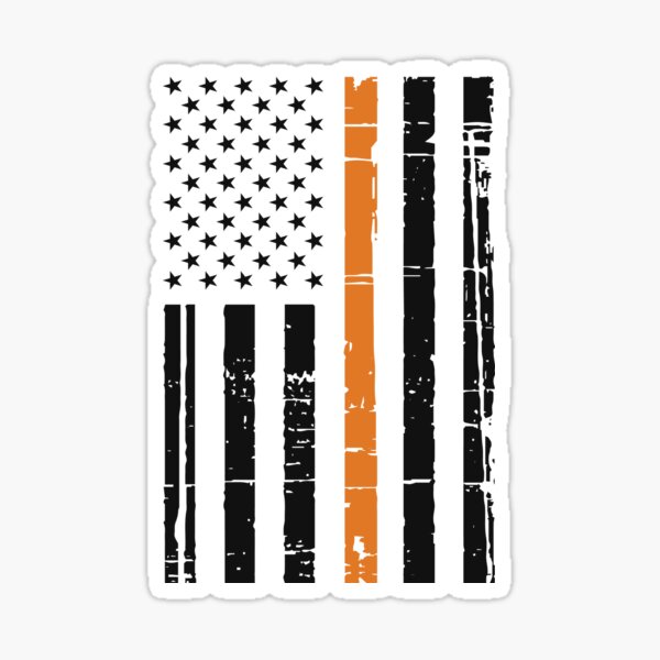 "Thin Orange Line" Sticker for Sale by FlagTee | Redbubble
