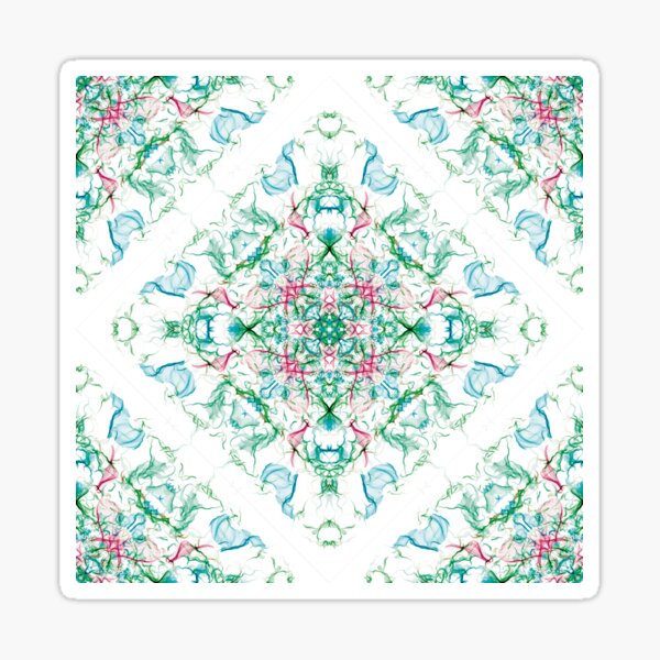 "Mandala Cold Colors white background" Sticker for Sale by Cata-Shop ...