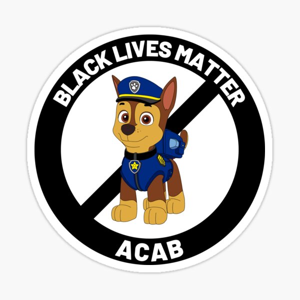 "Paw Patrol ACAB" Sticker for Sale by Mercury-style | Redbubble