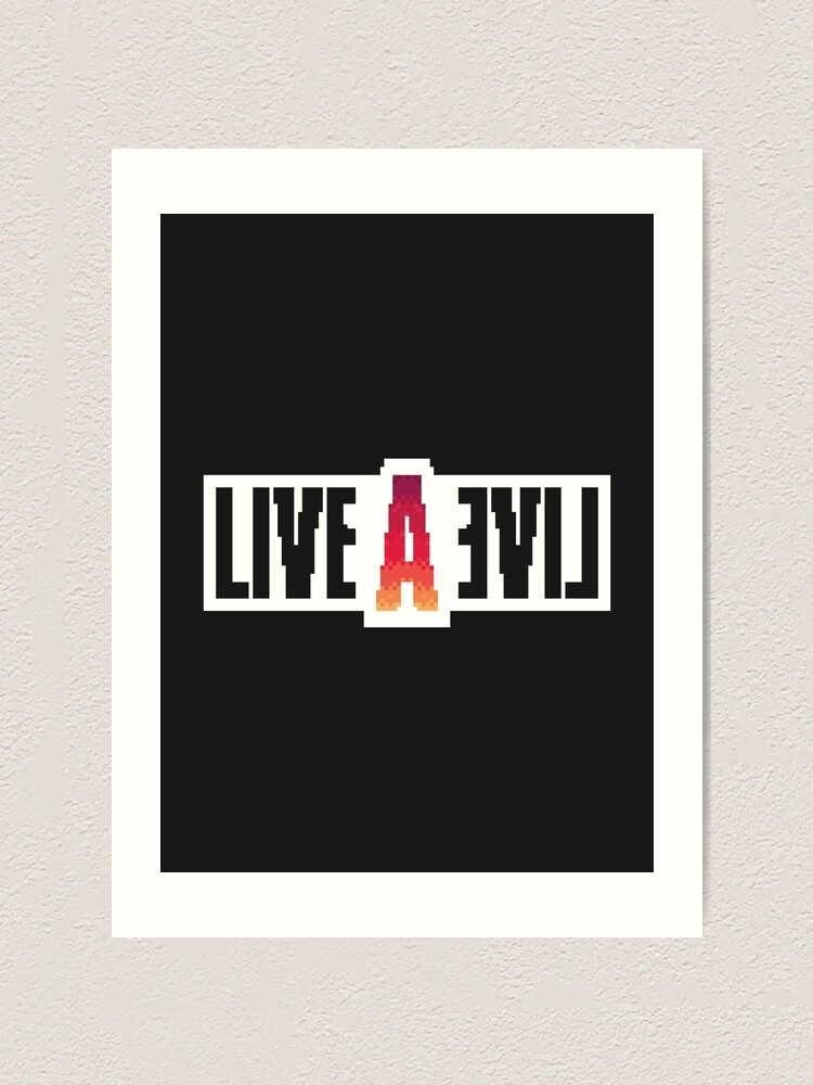 "Live A Live™ - Pixel Art Logo (Black Letters)" Art Print for Sale by ...