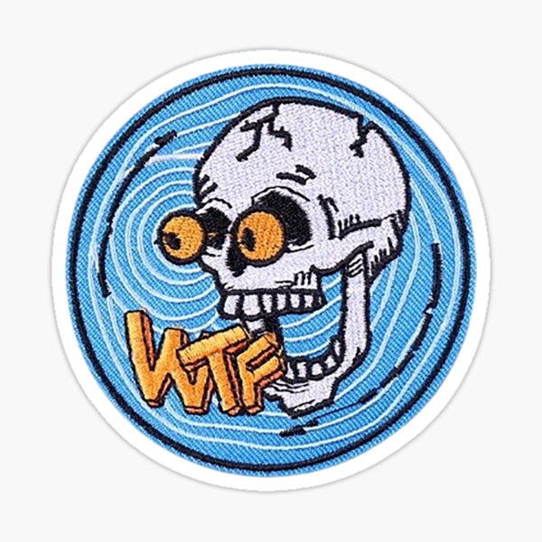 "WTF" Sticker for Sale by CraftySkill | Redbubble