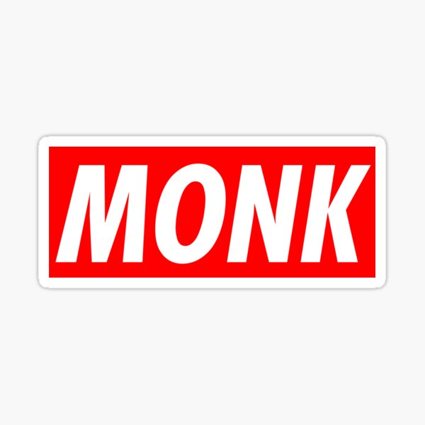 "Monk" Sticker by dameofphones | Redbubble