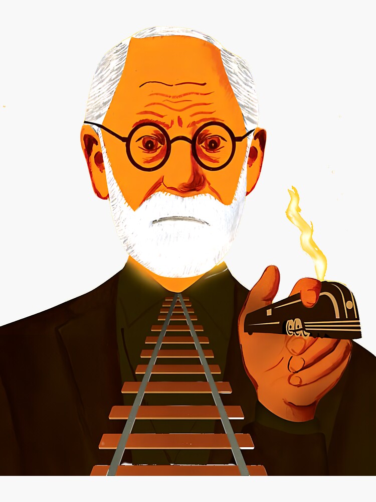 "sigmund freud sticker" Sticker for Sale by deztees | Redbubble