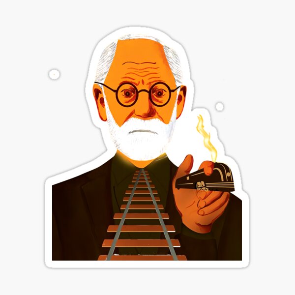 "sigmund freud sticker" Sticker for Sale by deztees | Redbubble