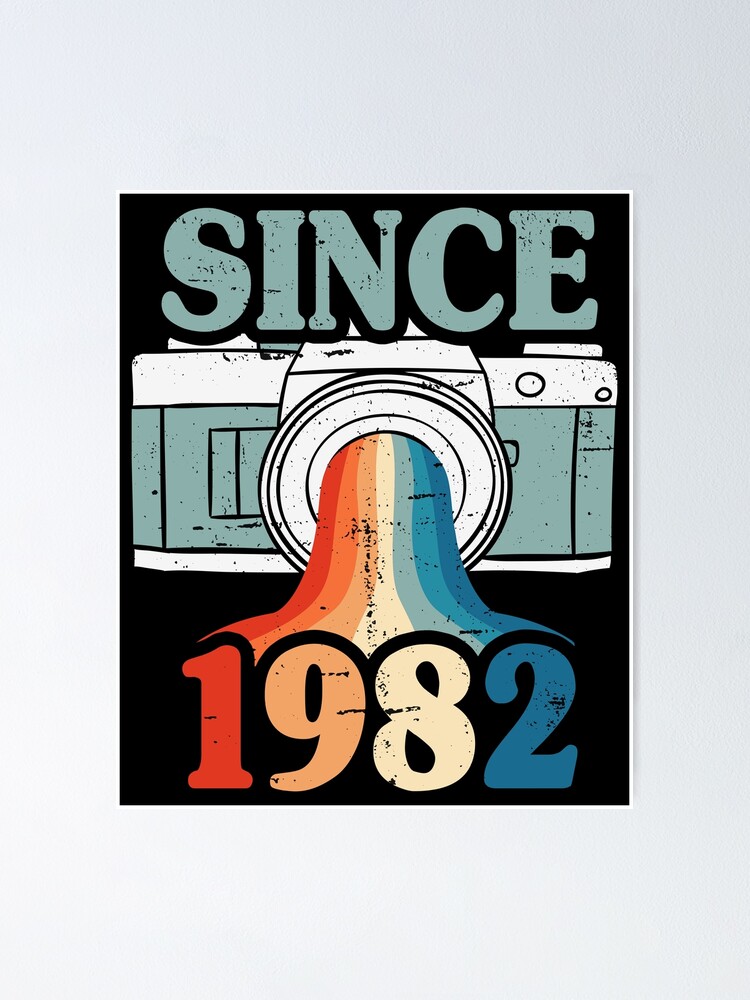 "Bday Awesome Since 1982 vintage photography 40th birthday born in 1982 ...