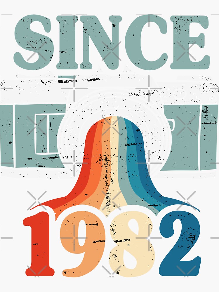 "Bday Awesome Since 1982 vintage photography 40th birthday born in 1982 ...