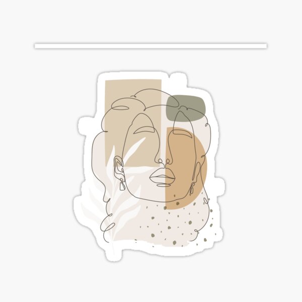 " Free Woman Face Outline" Sticker for Sale by JustBeCoooool | Redbubble