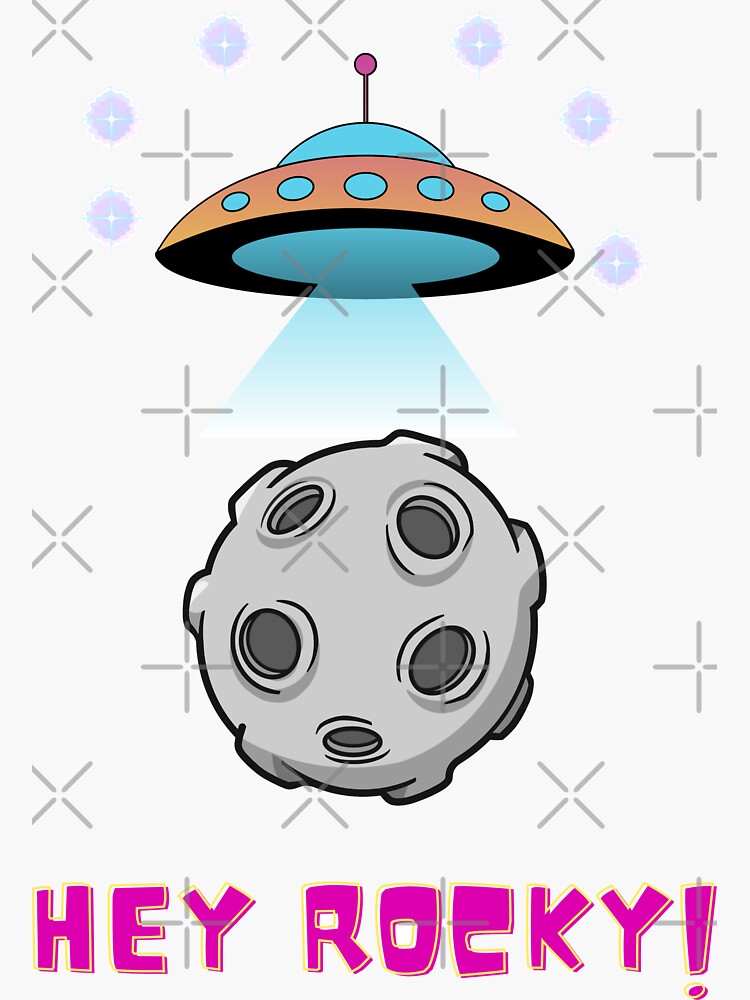 "HEY ROCKY!" Sticker for Sale by PRINYOS | Redbubble