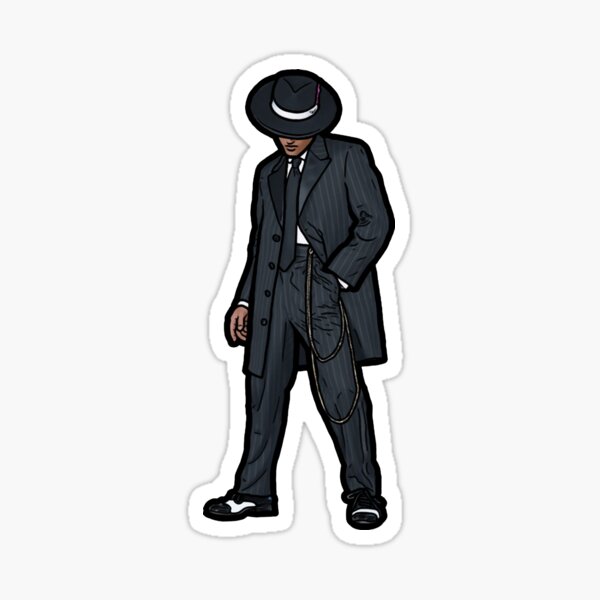 "Zoot Suit" Sticker for Sale by GameRaccoon | Redbubble