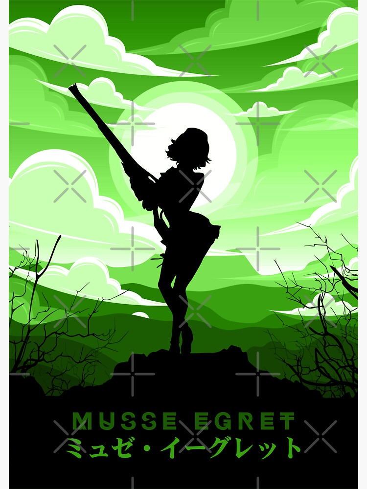 "TRAILS OF COLD STEEL - MUSSE EGRET" Sticker for Sale by ASHCARBIDEER ...