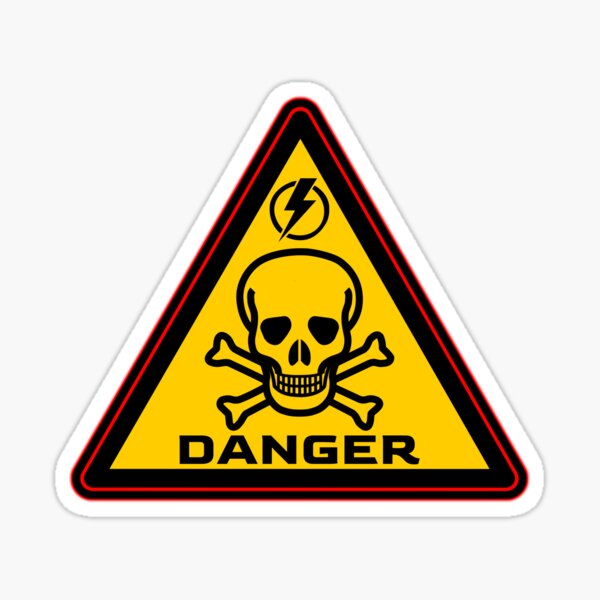 "Danger skull" Sticker for Sale by Devil-Made-it | Redbubble