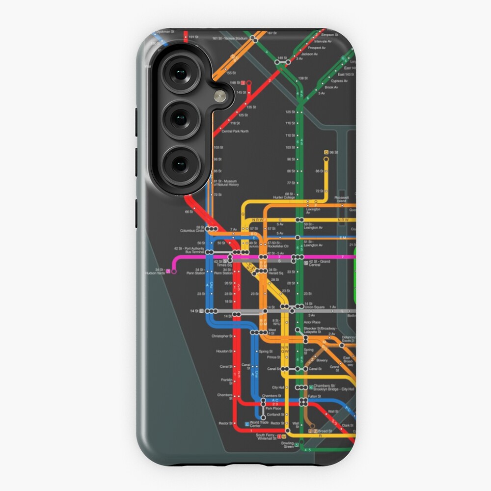 "New York City dark subway map" Poster for Sale by elmindo | Redbubble