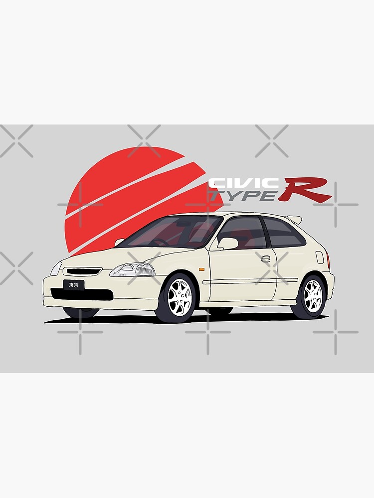 "Civic EK9 Type R - Championship white NH-0" Poster for Sale by ...
