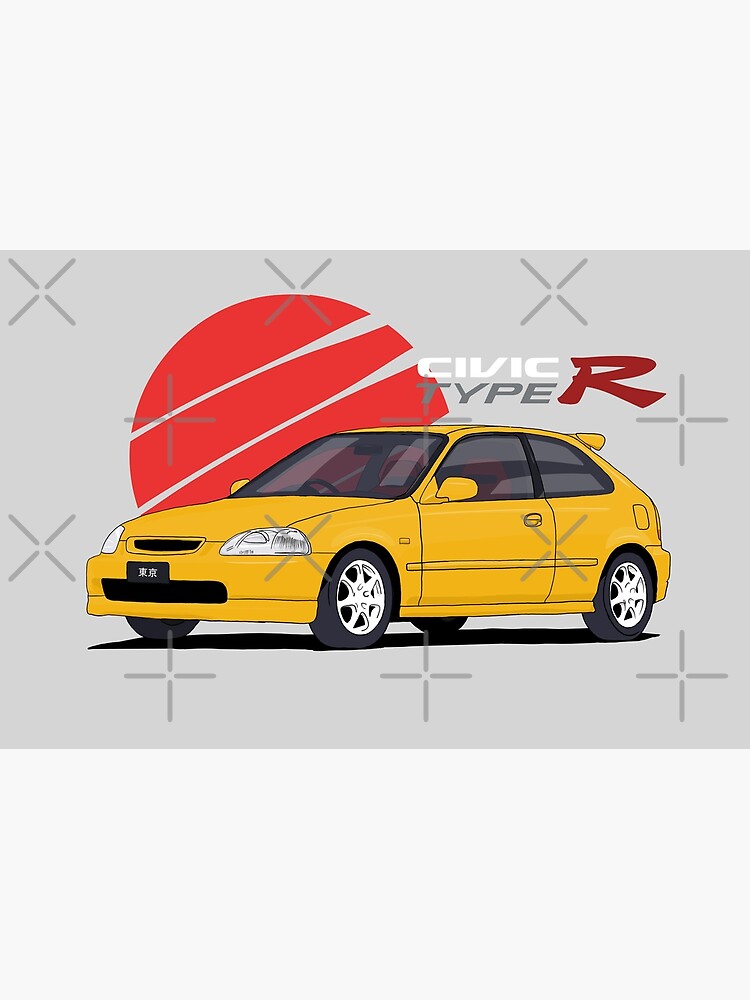 "Civic EK9 Type R - Sunlight Yellow Y-56" Poster for Sale by ...