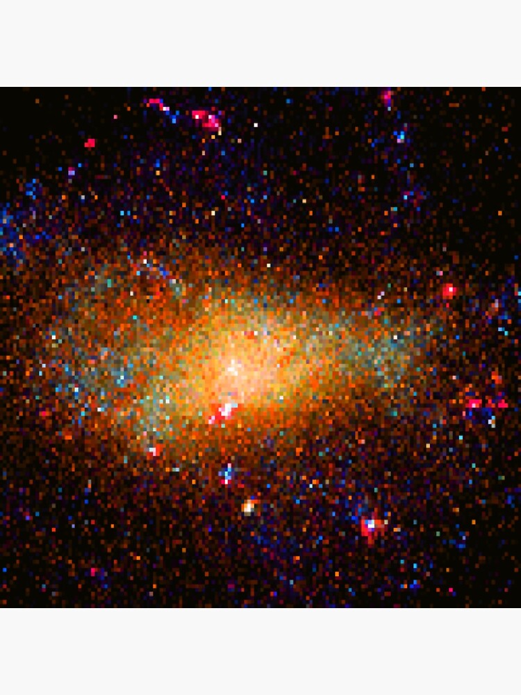 "16-Bit Pixel Art Galaxy NGC 4242 in Orange" Poster for Sale by ...
