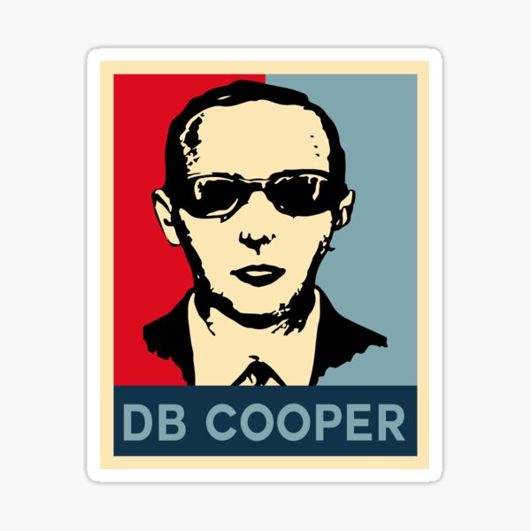 "D B Cooper" Sticker for Sale by skolldz | Redbubble