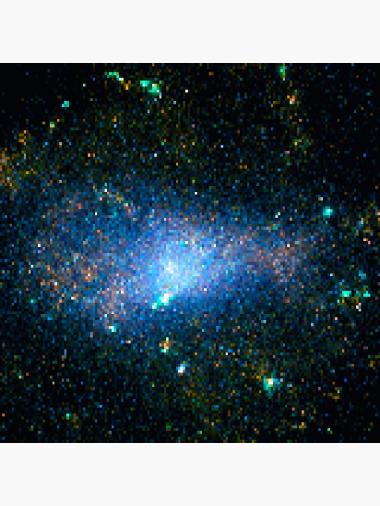 "16-Bit Pixel Art Galaxy NGC 4242 in Blue" Sticker for Sale by ...