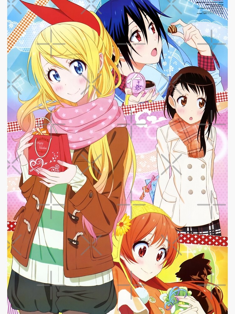 "Nisekoi Anime Characters Cover Art" Poster for Sale by MOVIEKING ...