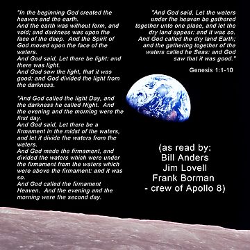 "Apollo 8 Earthrise - Bible Verses - Genesis 1:1-10 - As Read by Crew ...