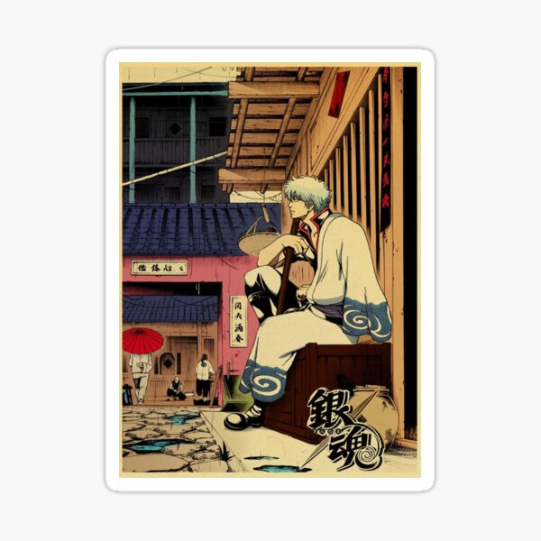 "Gintama" Sticker for Sale by zathworkart | Redbubble