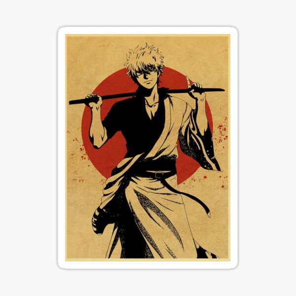 "Gintama" Sticker for Sale by zathworkart | Redbubble