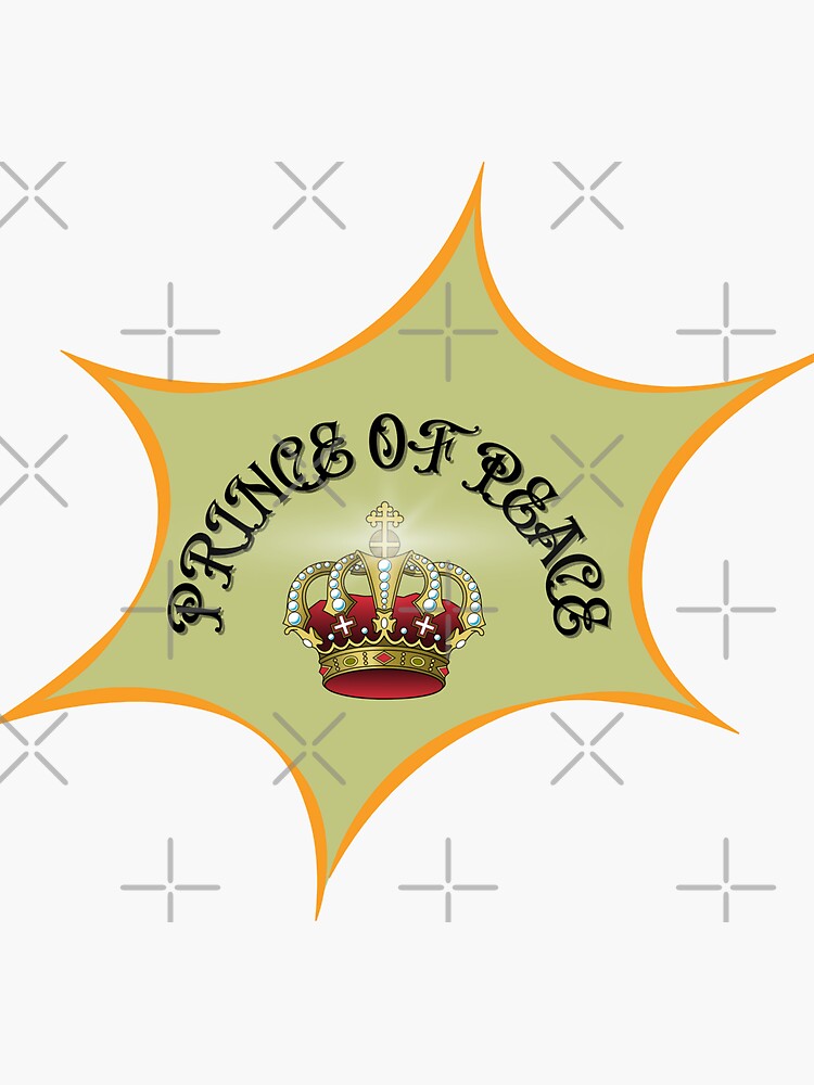"PRINCE OF PEACE CROWN" Sticker for Sale by mafeingenio | Redbubble