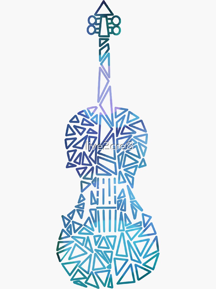 "String Instrument Sticker" Sticker for Sale by live2cre8 | Redbubble