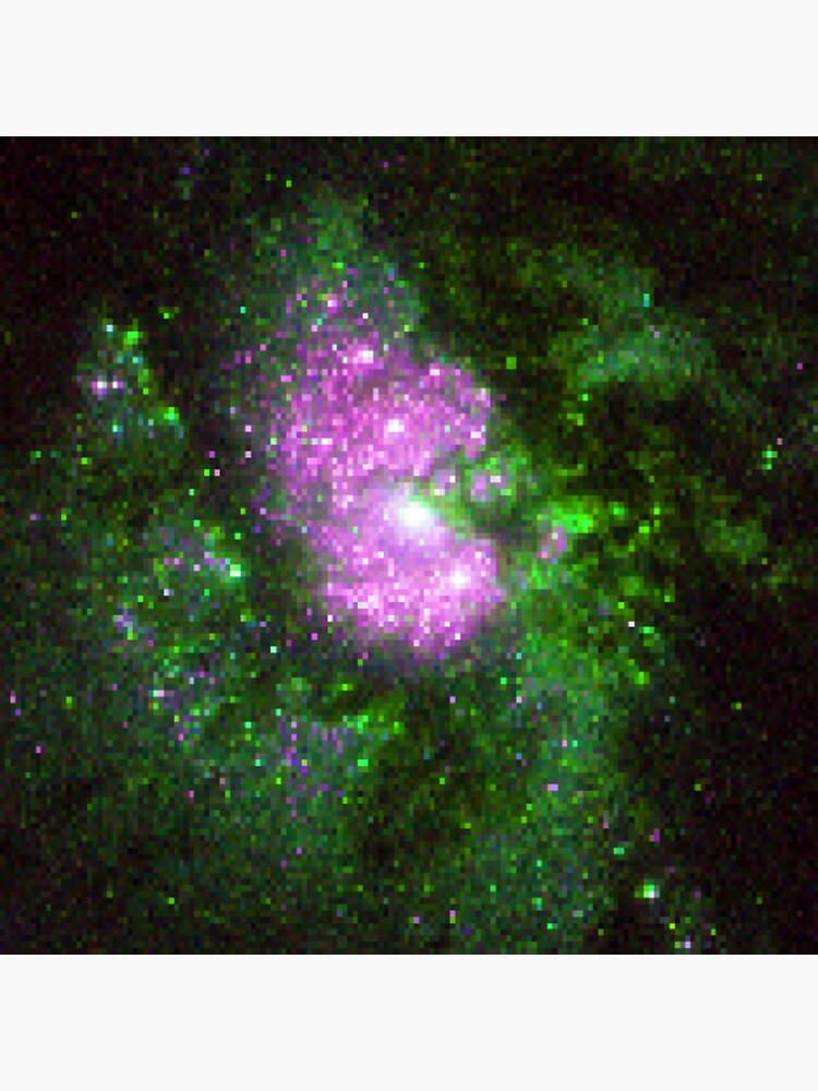 Pegatina «Pixel Art Galaxy NGC 342 de 16 bits en verde» de ...