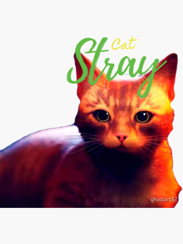 "Stray cat " Sticker for Sale by ghostart32 | Redbubble