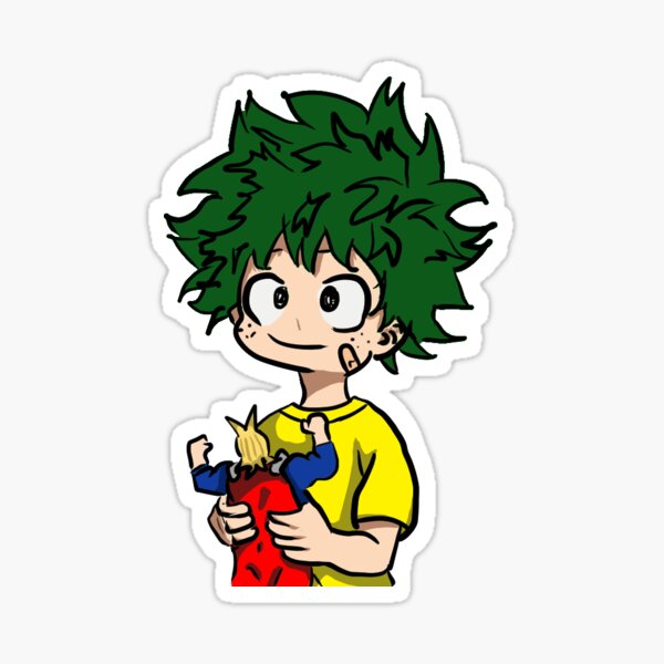 "Little deku, boku no hero academia, anime, smily deku" Sticker for ...