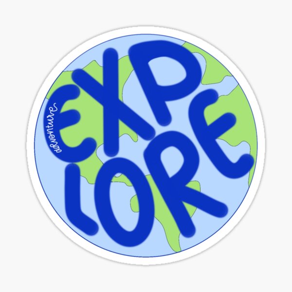 "Explore" Sticker for Sale by dinooart | Redbubble