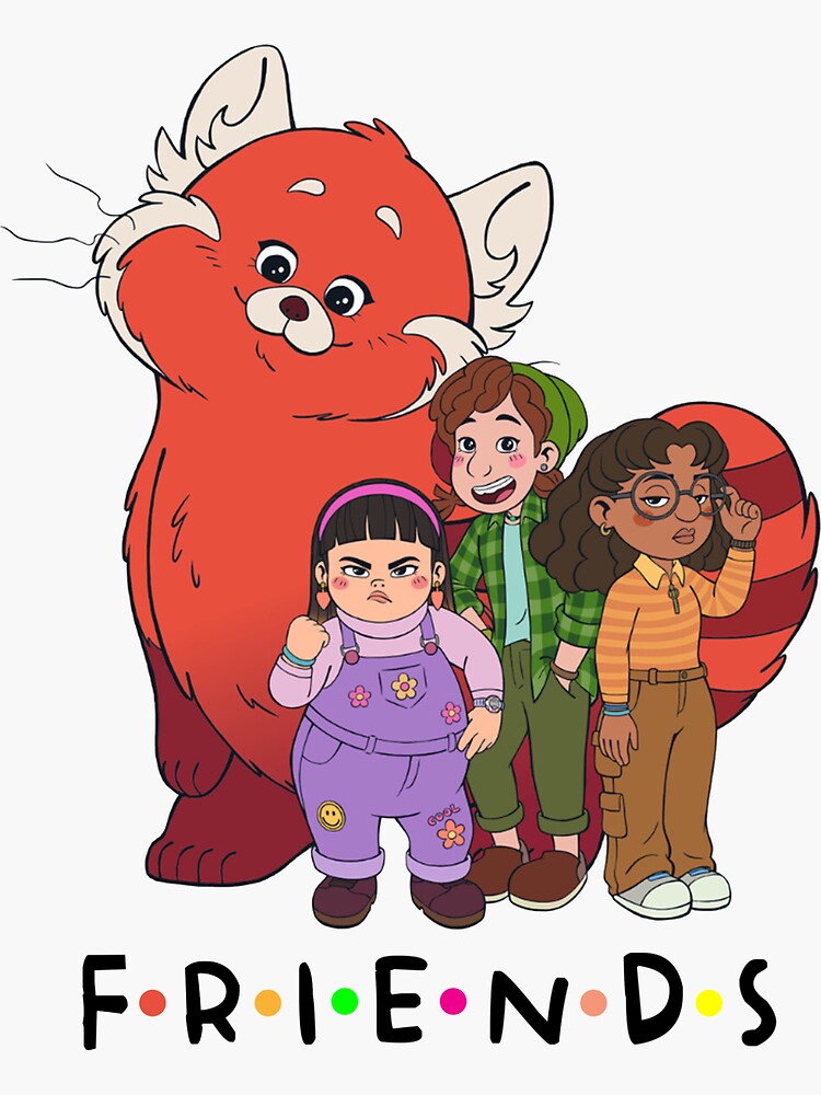 "Turning Red Friends" Sticker for Sale by Duane475 | Redbubble