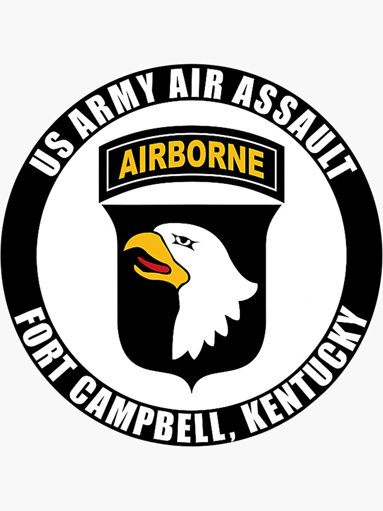 "US Army Air Assault Fort Campbell Kentucky 101st Airborne" Sticker for ...