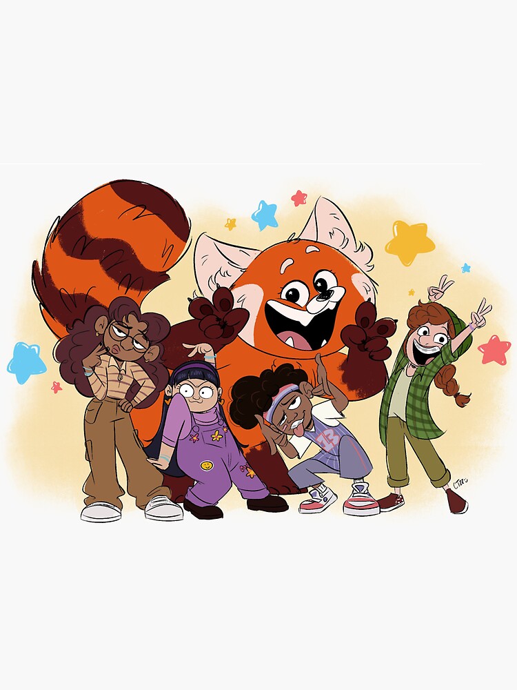 "Turning Red mei lee and friends" Sticker for Sale by Duane475 | Redbubble