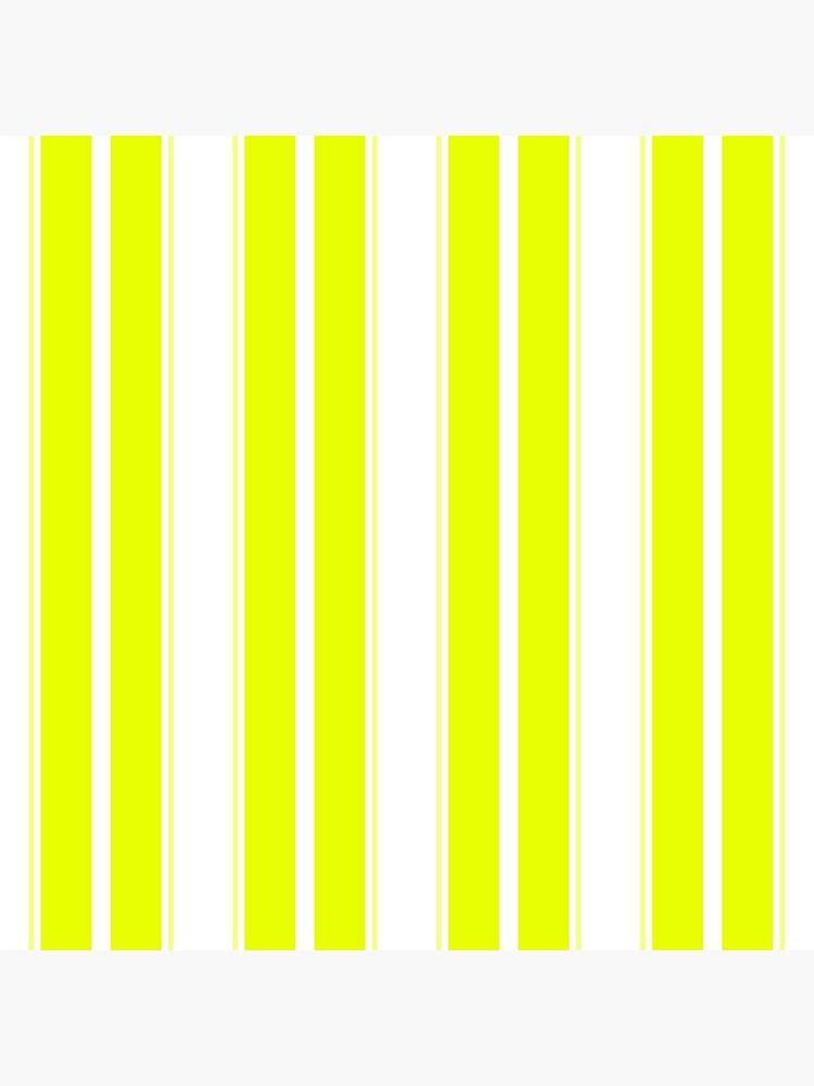 "Neon Yellow Two Color Picnic Stripes | Interior Design" Poster for ...