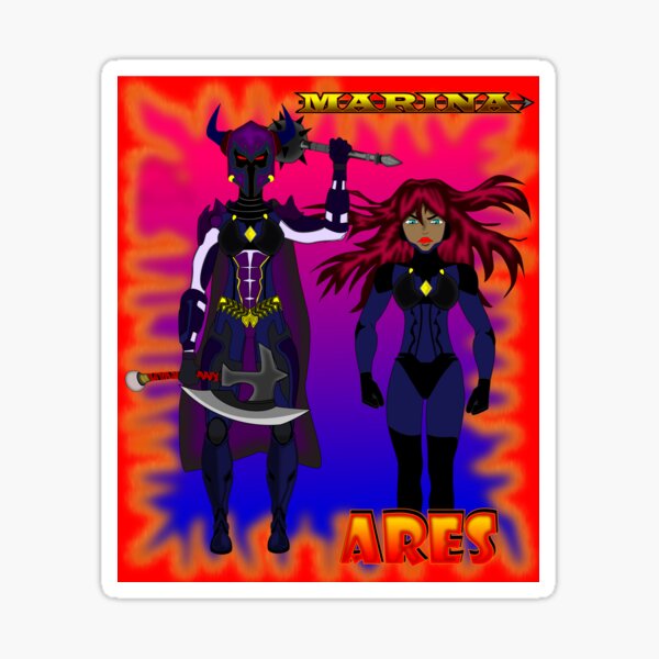 "Marina Aka Ares" Sticker for Sale by clintondesigns6 | Redbubble