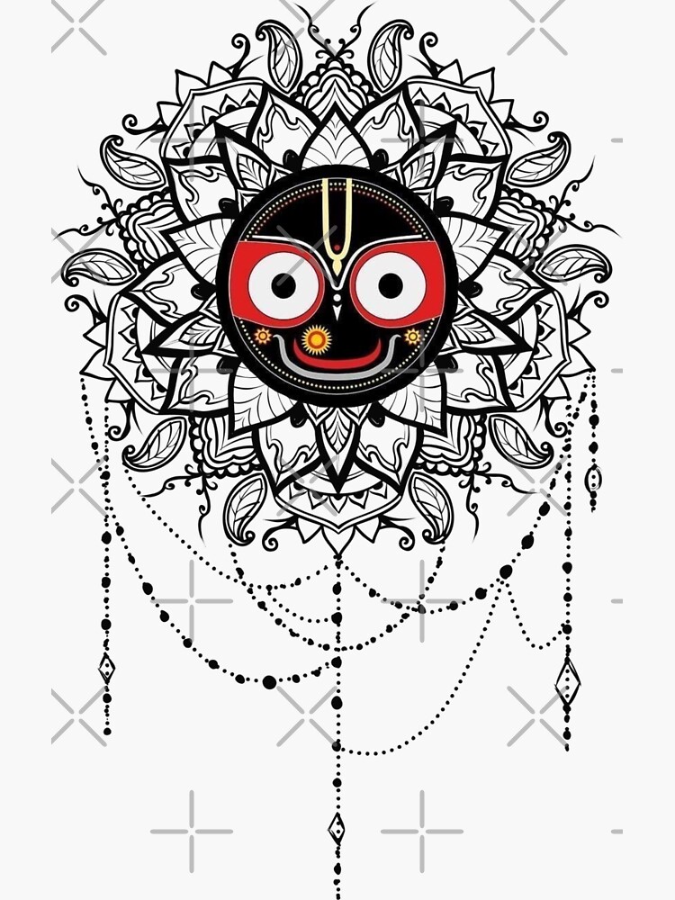 "Jagannath jai Jagannath lord Jagannath " Sticker for Sale by Krishnavi ...