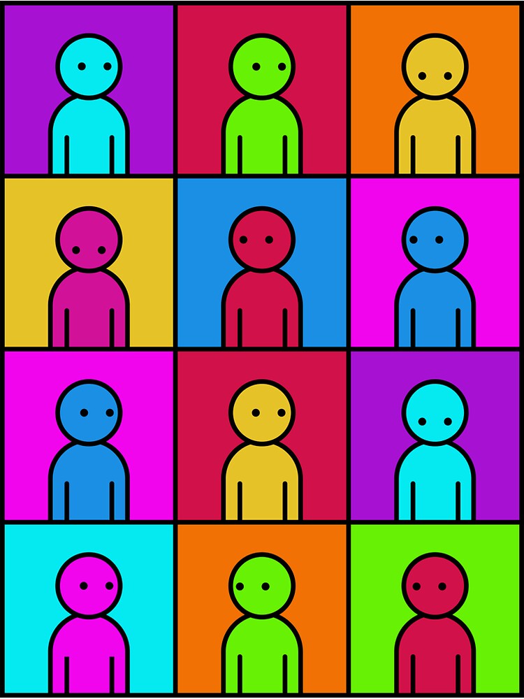"Pop Art People Grid " Sticker for Sale by jellysmith | Redbubble