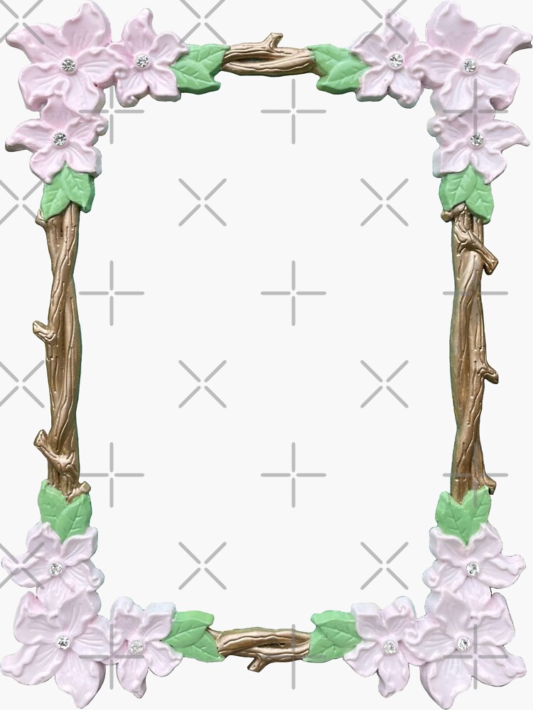 "Floral Frame" Sticker for Sale by TyraVectorX | Redbubble