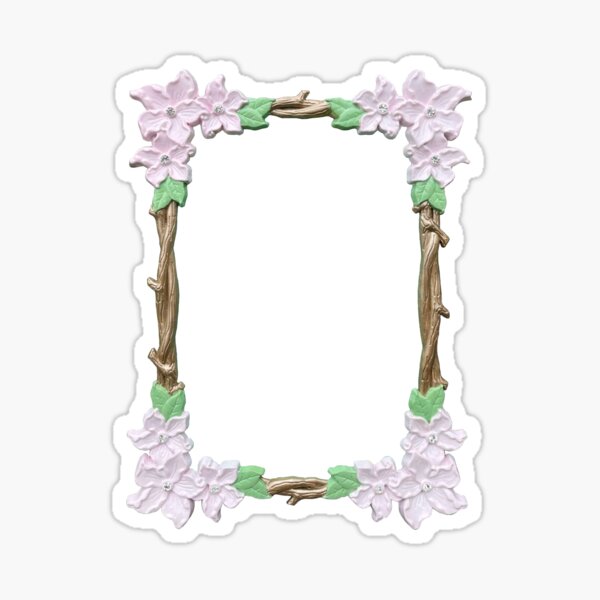 "Floral Frame" Sticker for Sale by TyraVectorX | Redbubble
