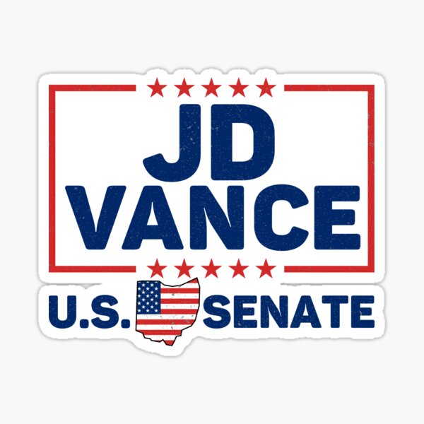"J.D. Vance For Senate" Sticker for Sale by creatordesigns1 | Redbubble