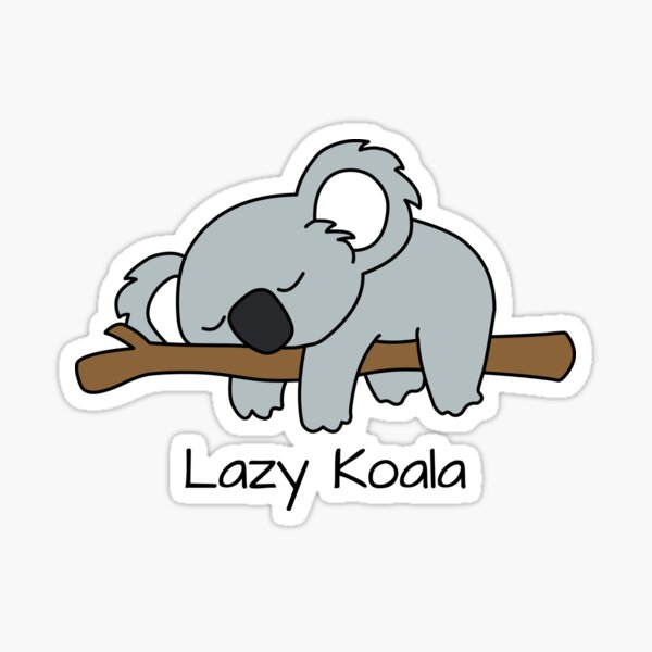 "Cute Lazy Koala" Sticker for Sale by ArtAdore95 | Redbubble